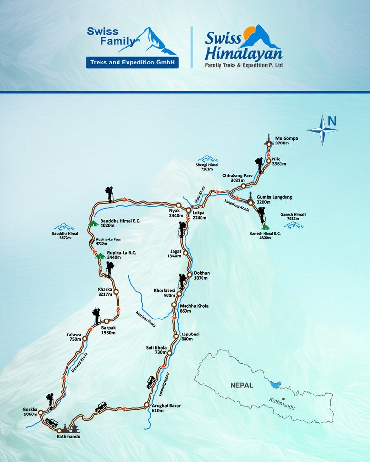 Rupina-La Pass And Tsum Valley Trek, 20 Days